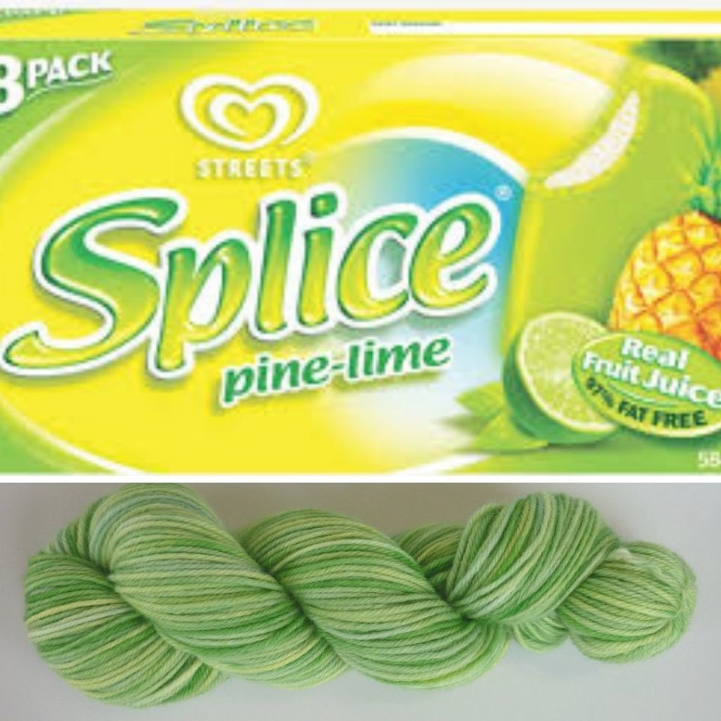 Pine Lime Splice - Lattice Sock - Hand Dyed Yarn - Passioned Flower