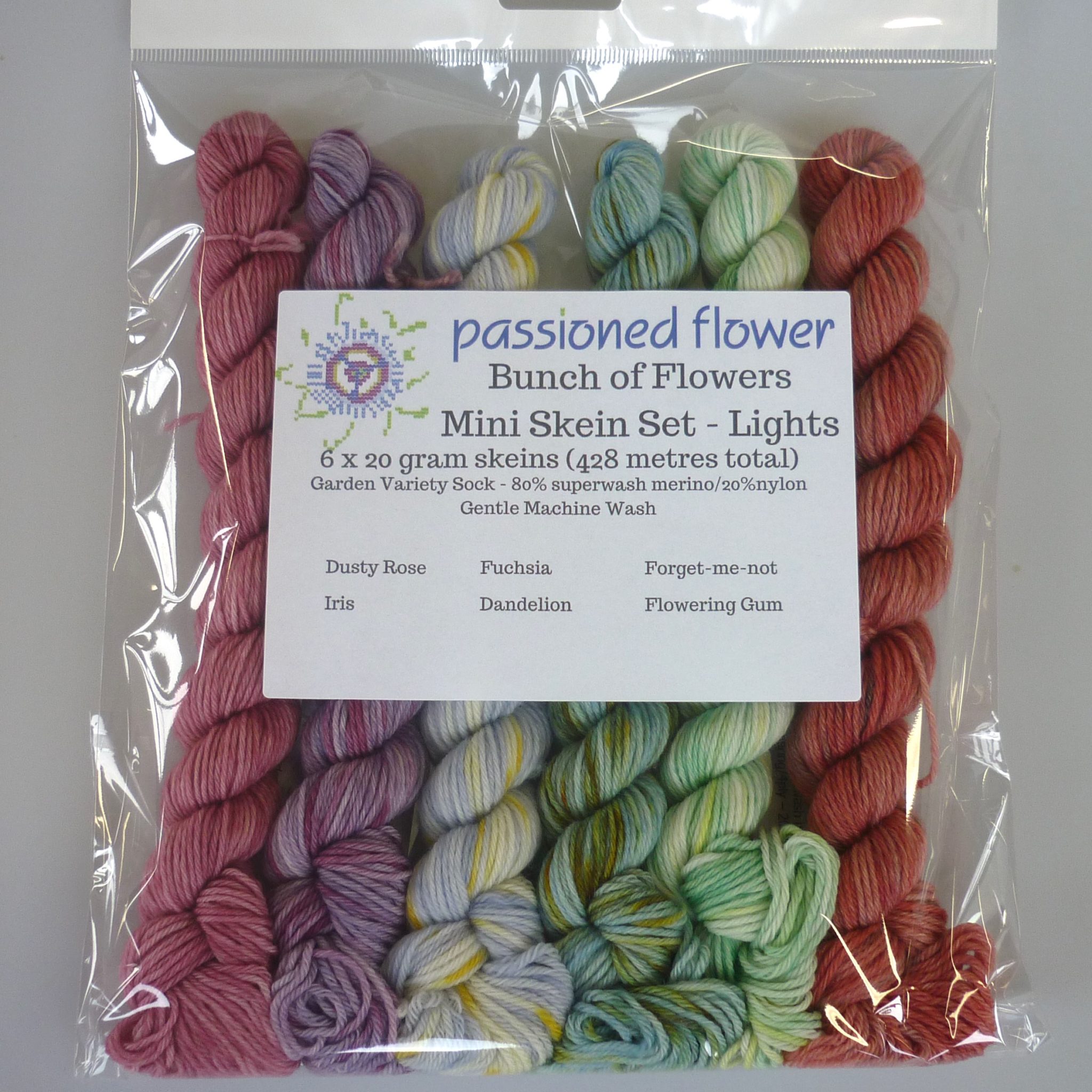 Bunch of Flowers - Lights mini skein set - Passioned Flower