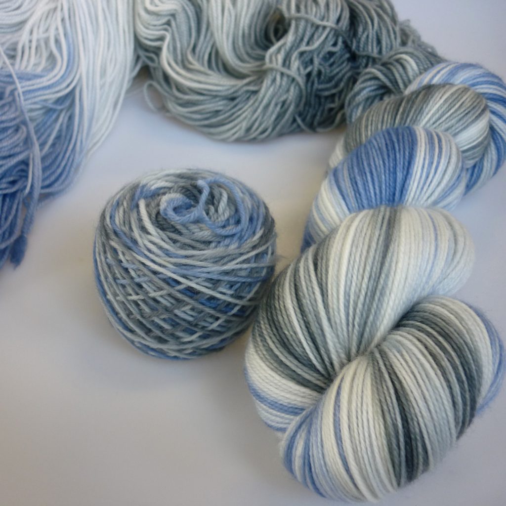 Grey Clouds Gather - Lattice Sock - Hand Dyed Yarn - Passioned Flower