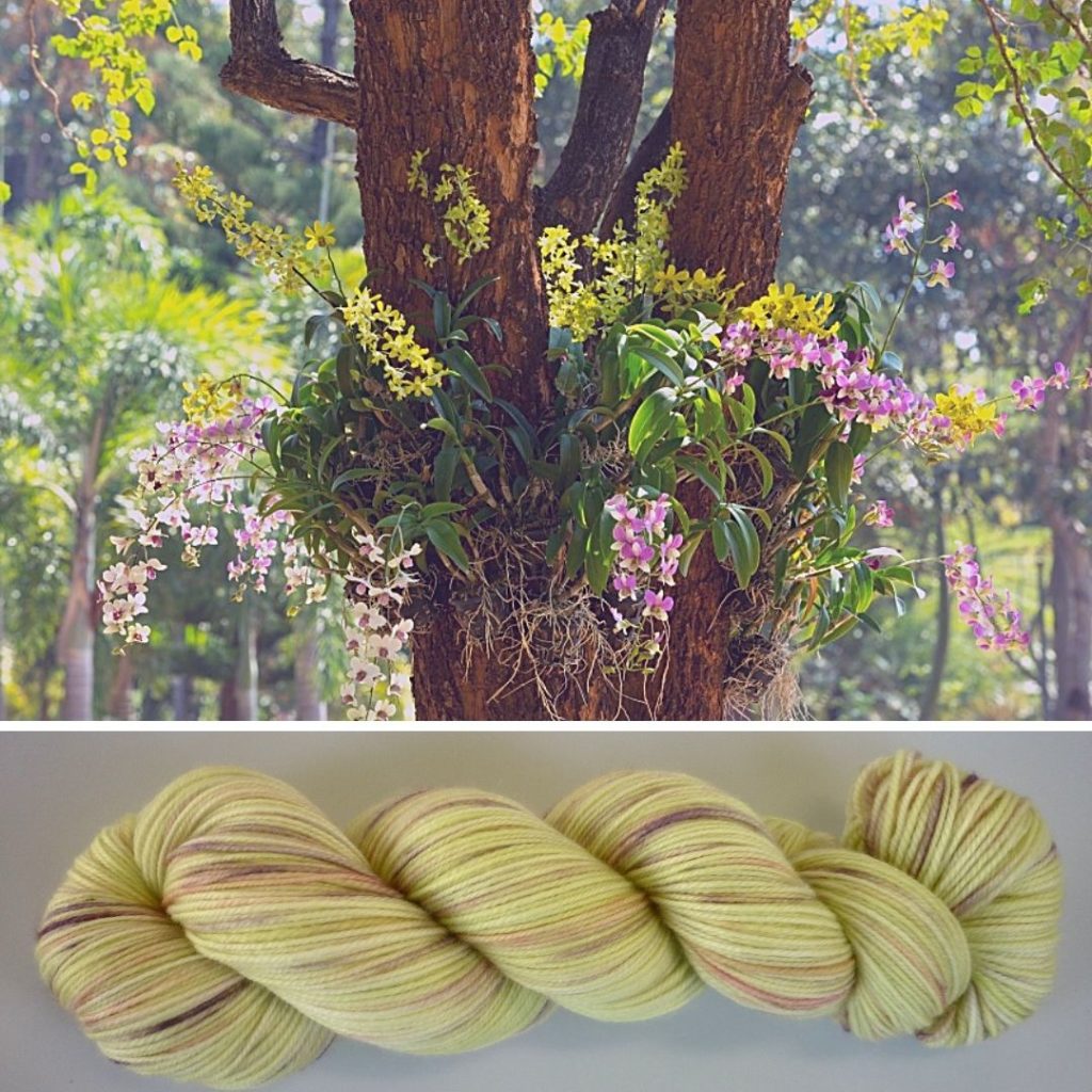 Orchids Deck the Tree Tops - Lattice Sock - Hand Dyed Yarn - Passioned ...