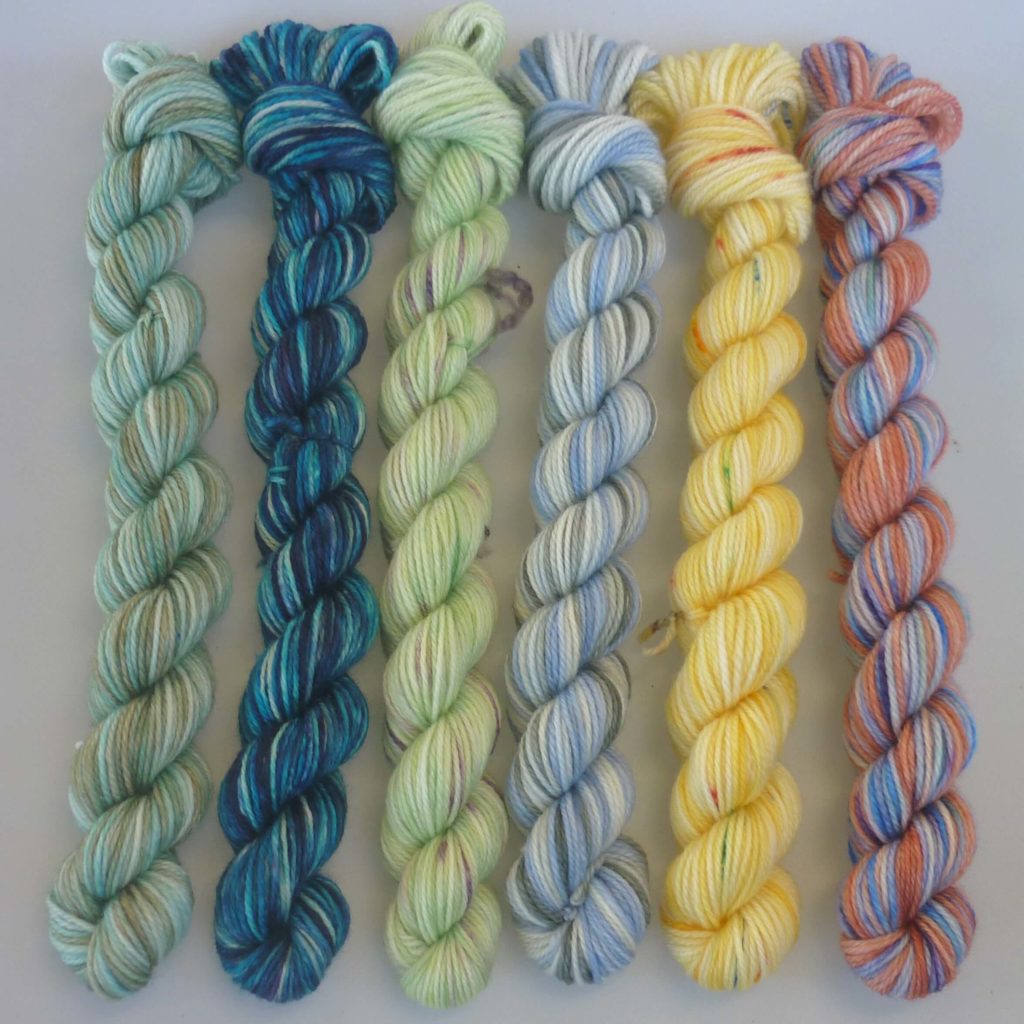 My Country Mini Skein Set (6 x 20grams) - Hand Dyed Yarn - Passioned Flower